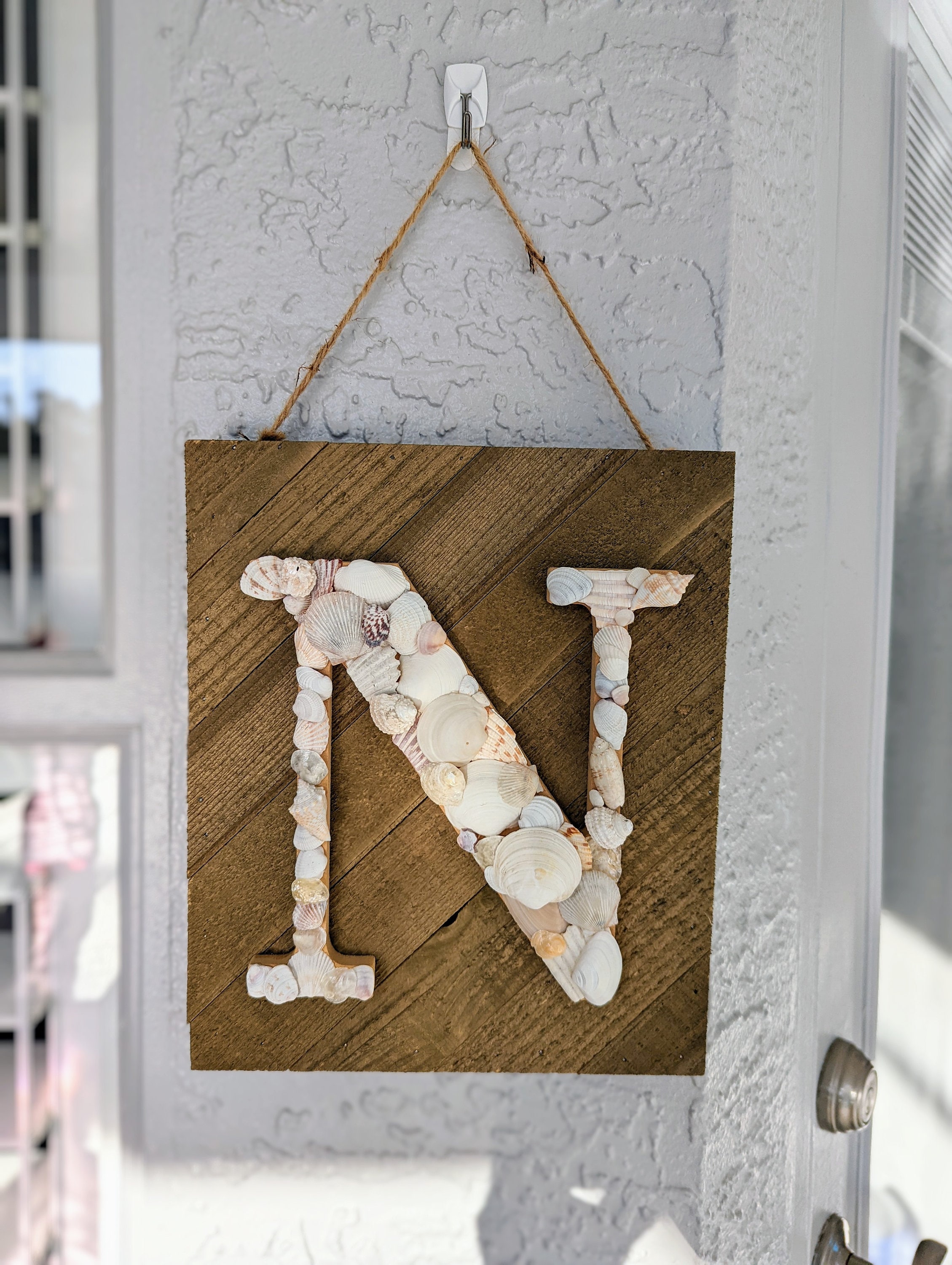 Large Seashell Letter Decor: Personalized Coastal Decor, Beach Wall ...