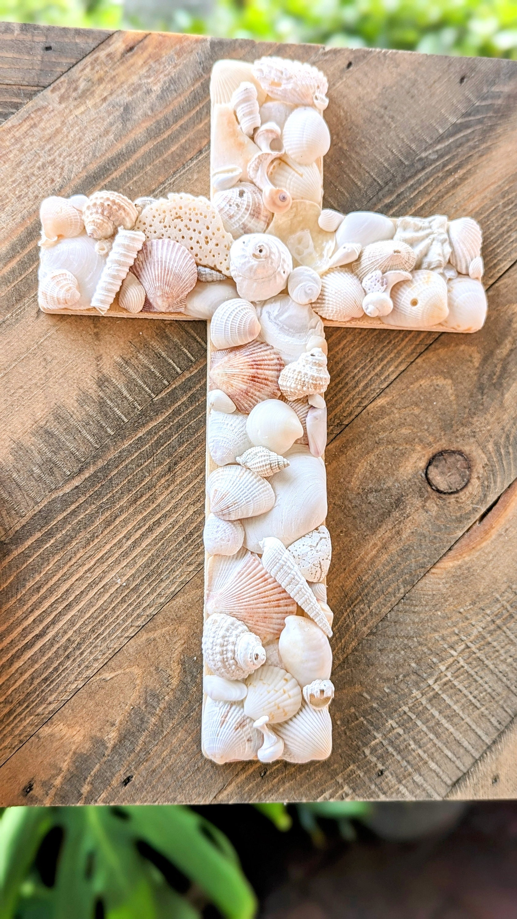 Seashell Cross / Seashell Art / Beach Decor / Cross / Cross Art / Wall ...