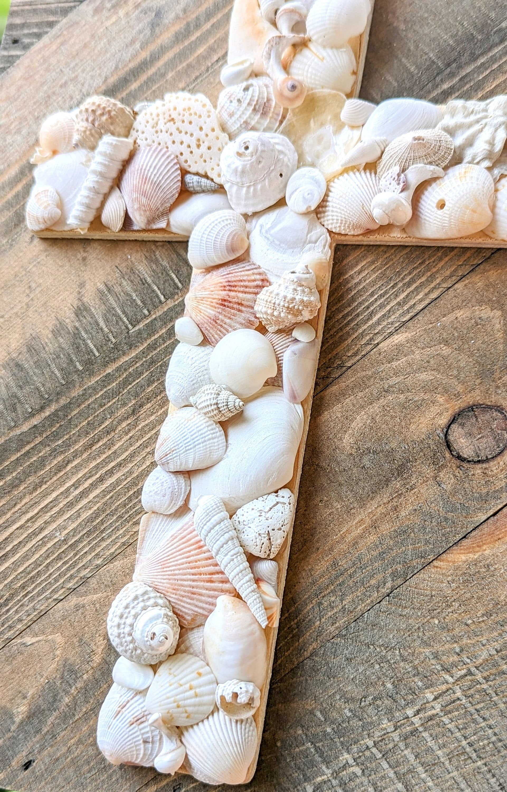 Seashell Cross / Seashell Art / Beach Decor / Cross / Cross Art / Wall ...