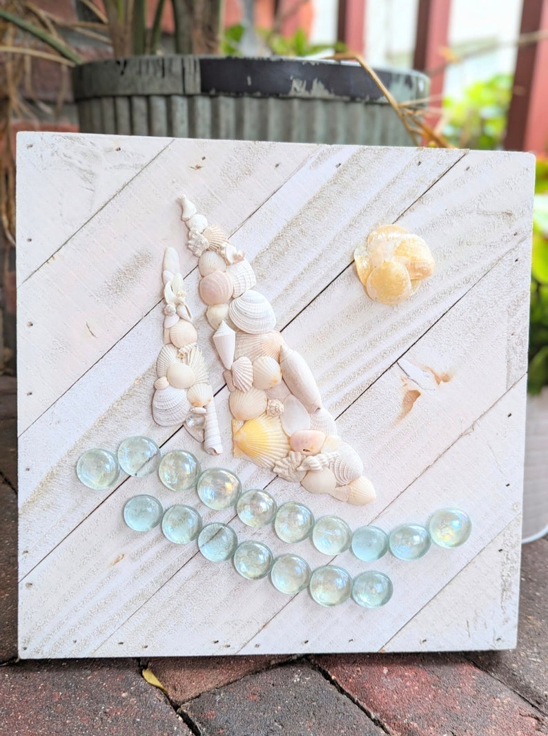 Seashell Sailboat / Sailboat Art / Wall Art / Shell Boat / Shell Art ...
