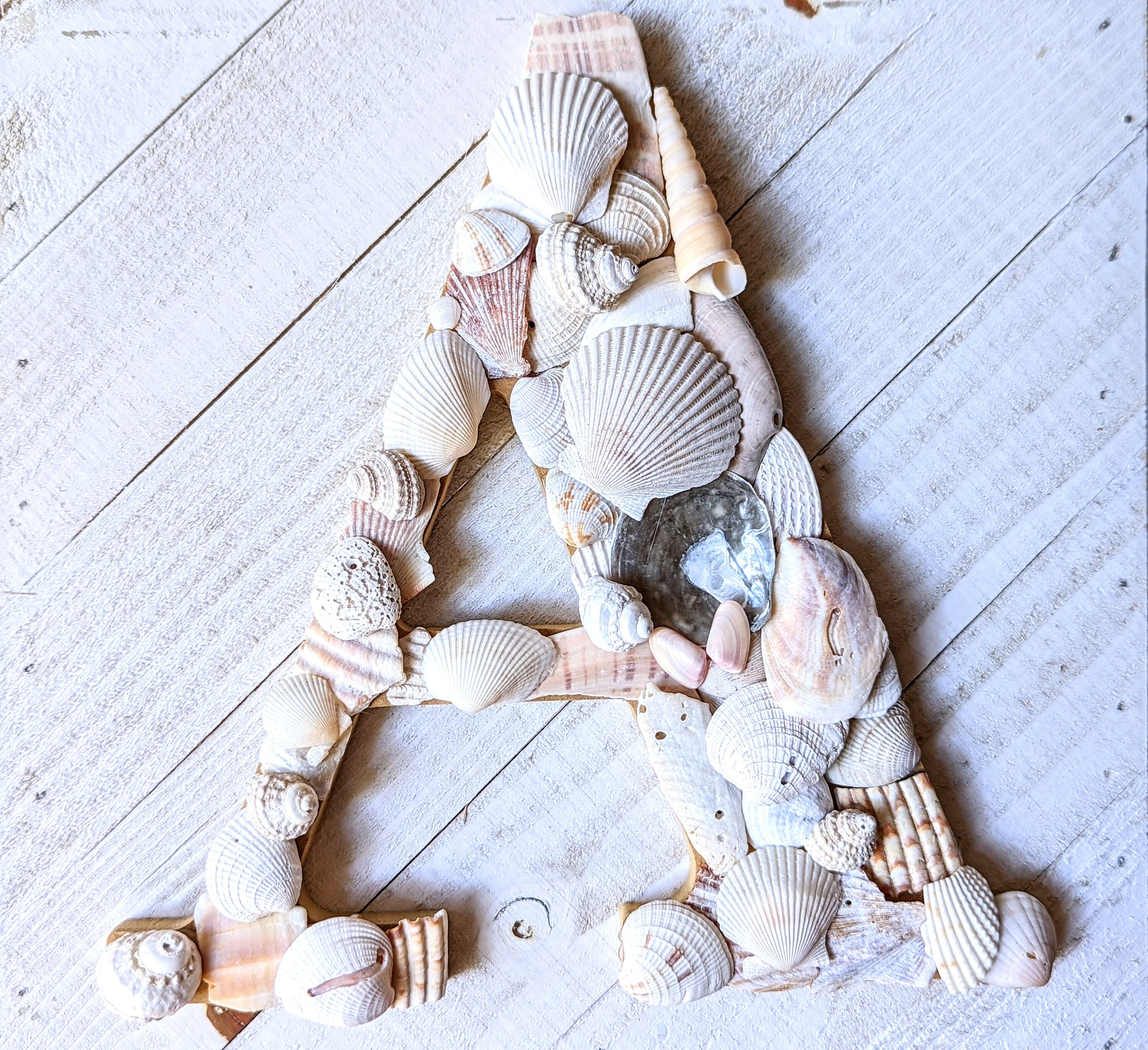 Wooden Seashell Letter Hanging Decor / Shell Decor / Beach Decor ...