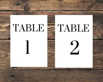 Printable Table Numbers - Etsy