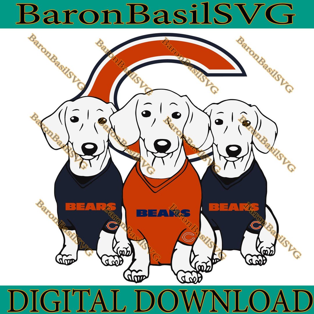 Chicago Bears Svg, Cute Dogs Svg, Nfl Svg, Football Svg, Svg, Png, Eps ...