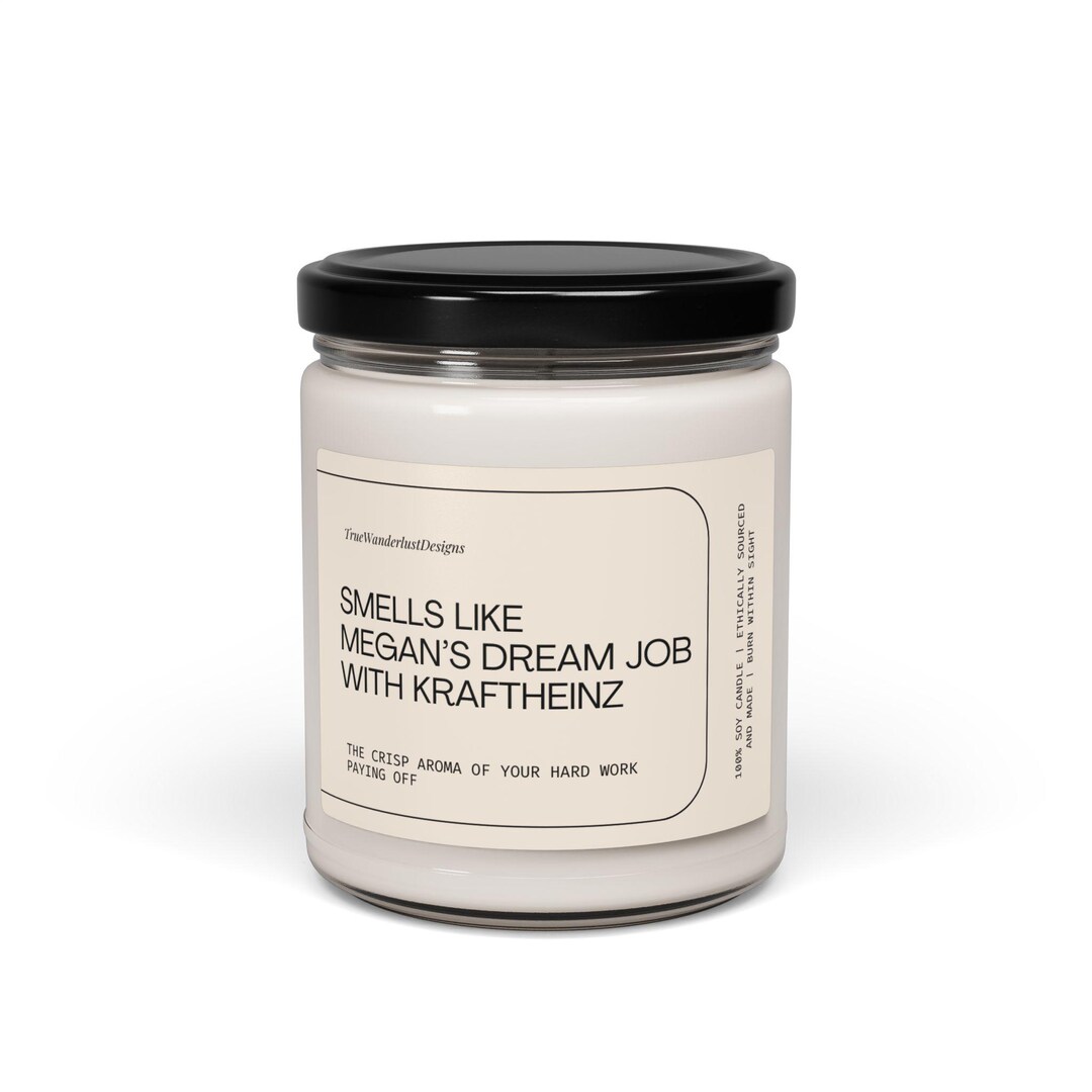 Custom Personalized Dream Job Candle Career Change Gifts for Promotion ...