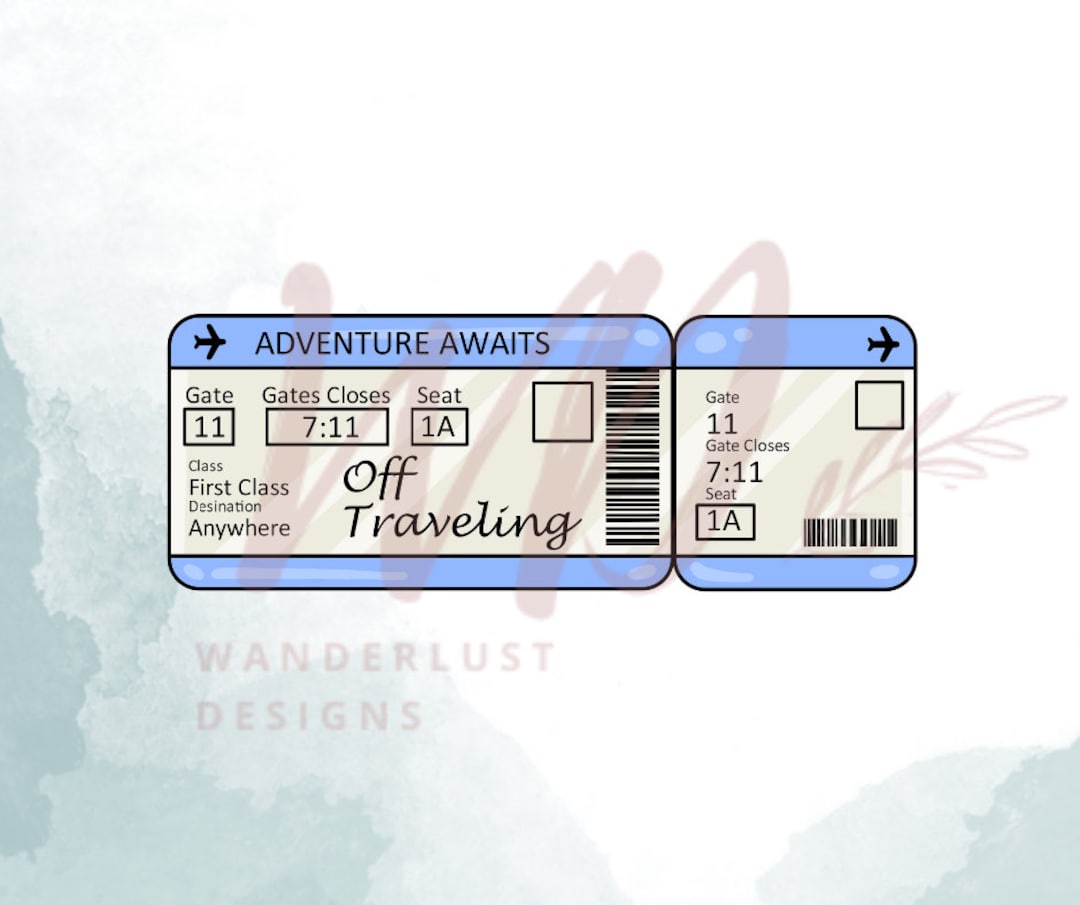 Boarding Pass Sticker, Flight Attendant Sticker, Cute Sticker, Aviation ...