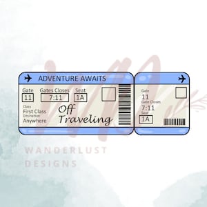 Boarding Pass Sticker, Flight Attendant Sticker, Cute Sticker, Aviation ...