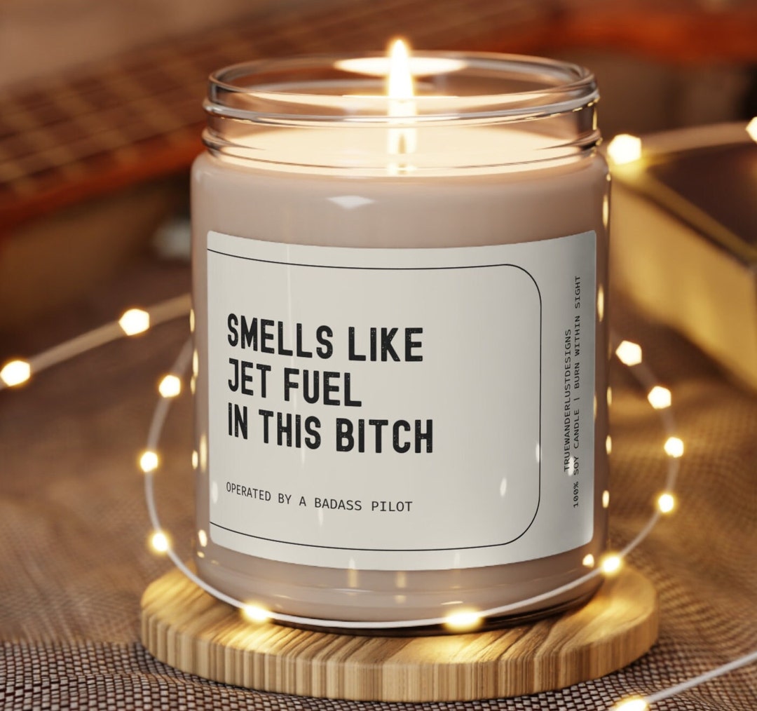 Smells Like Jet Fuel Candle Gift, Pilot Gifts for Men, Aviation Theme ...