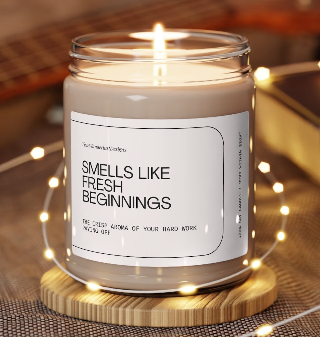 Smells Like New Beginnings Candle Gift for Promotion New Career Job ...