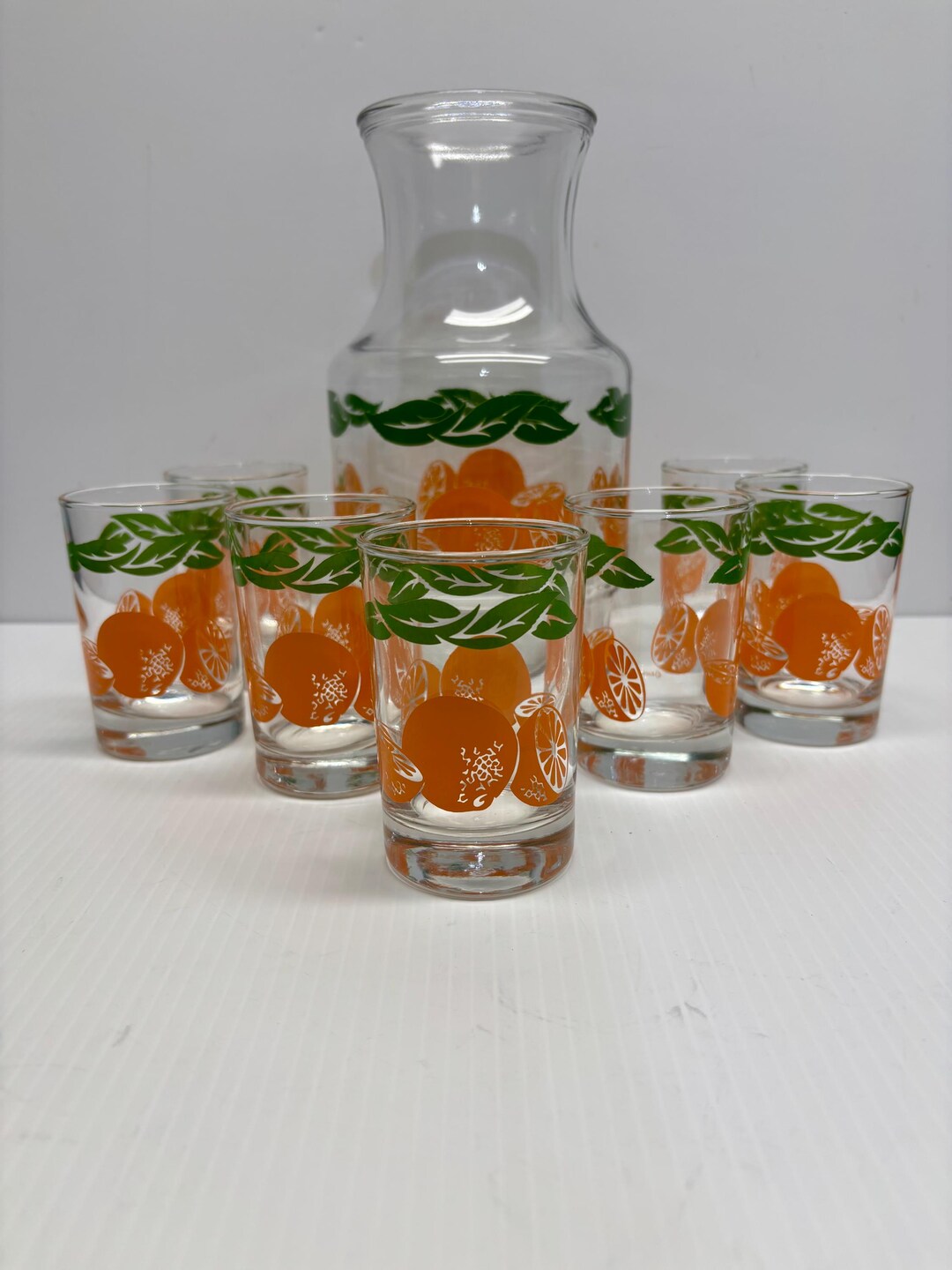 1987 Anchor Hocking Juice Carafe and Glasses Set 7 Pieces - Etsy