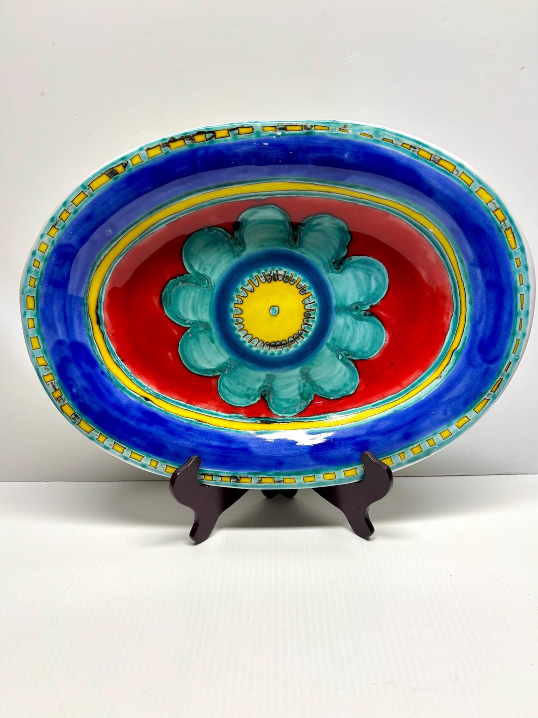 Oversized Midcentury Giovanni Desimone Italian Art Pottery Platter With ...