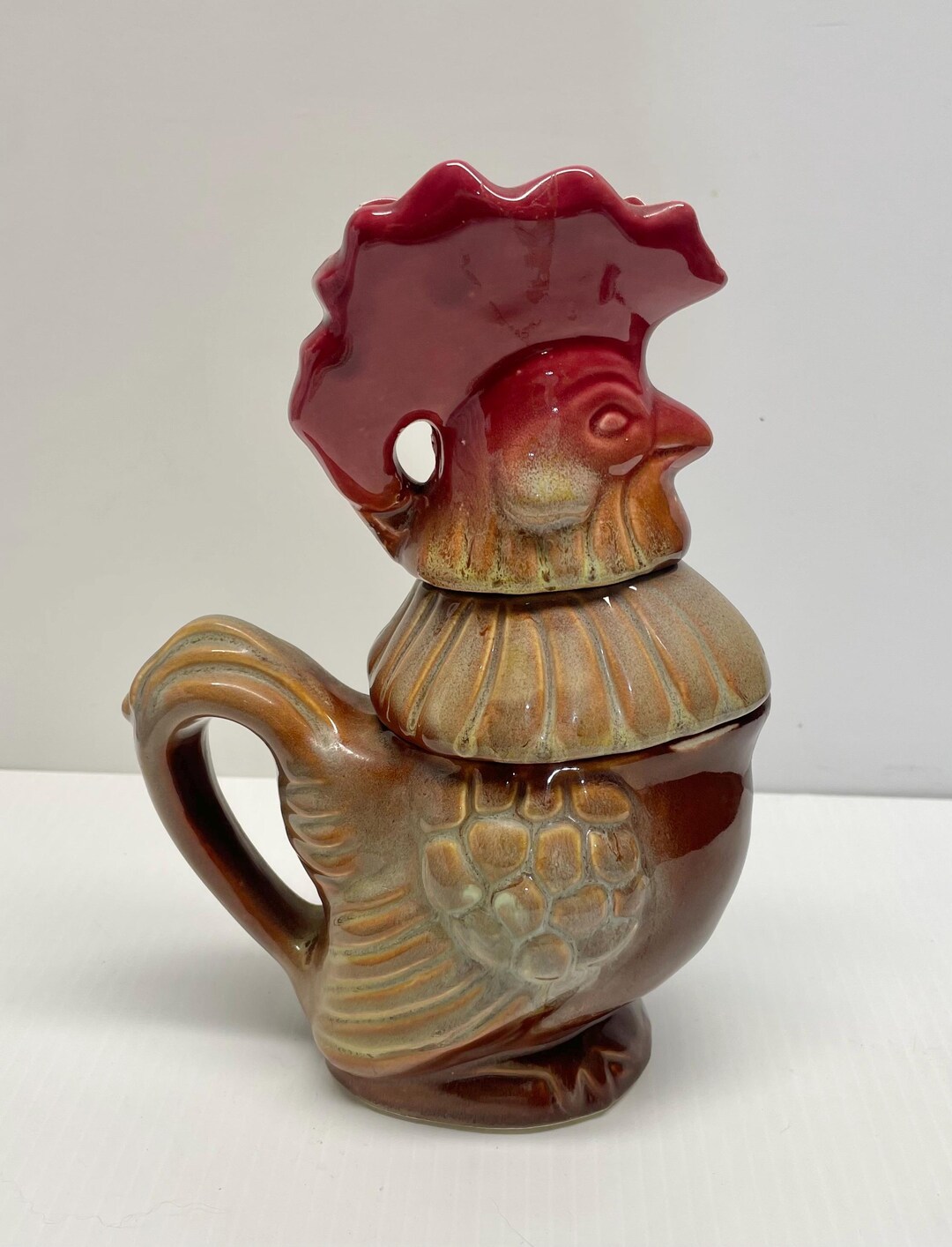 Vintage Rooster Tea Pot, Creamer and Sugar Bowl - Etsy