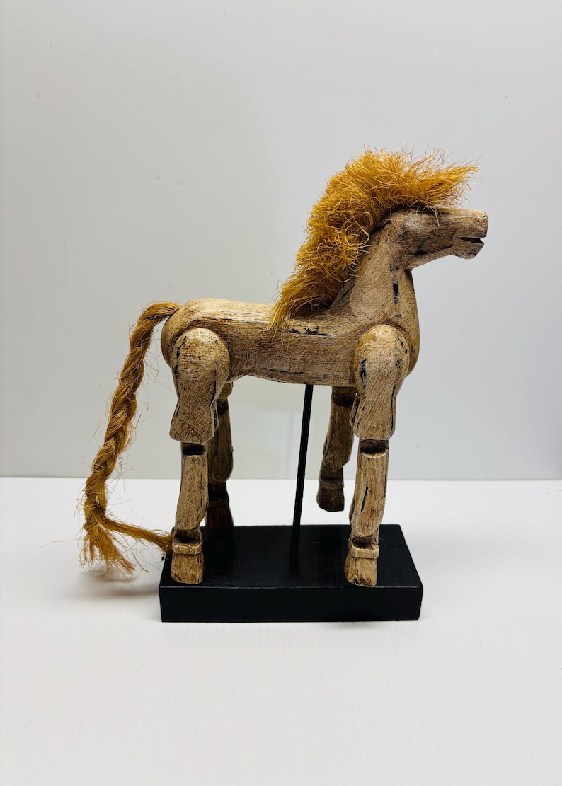 Vintage Primative Folk Art Carved Wooden Horse With Movable Joints - Etsy