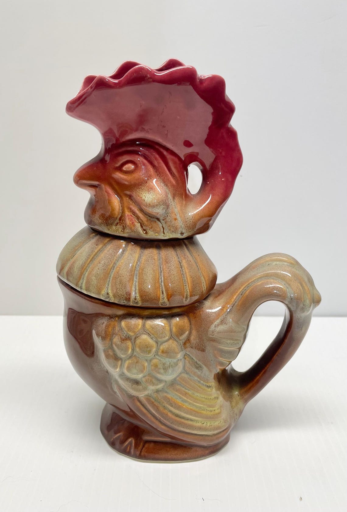 Vintage Rooster Tea Pot, Creamer and Sugar Bowl - Etsy