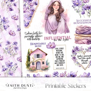 Lydia Bible Study Stickers, Women of the Bible, Printable Stickers ...