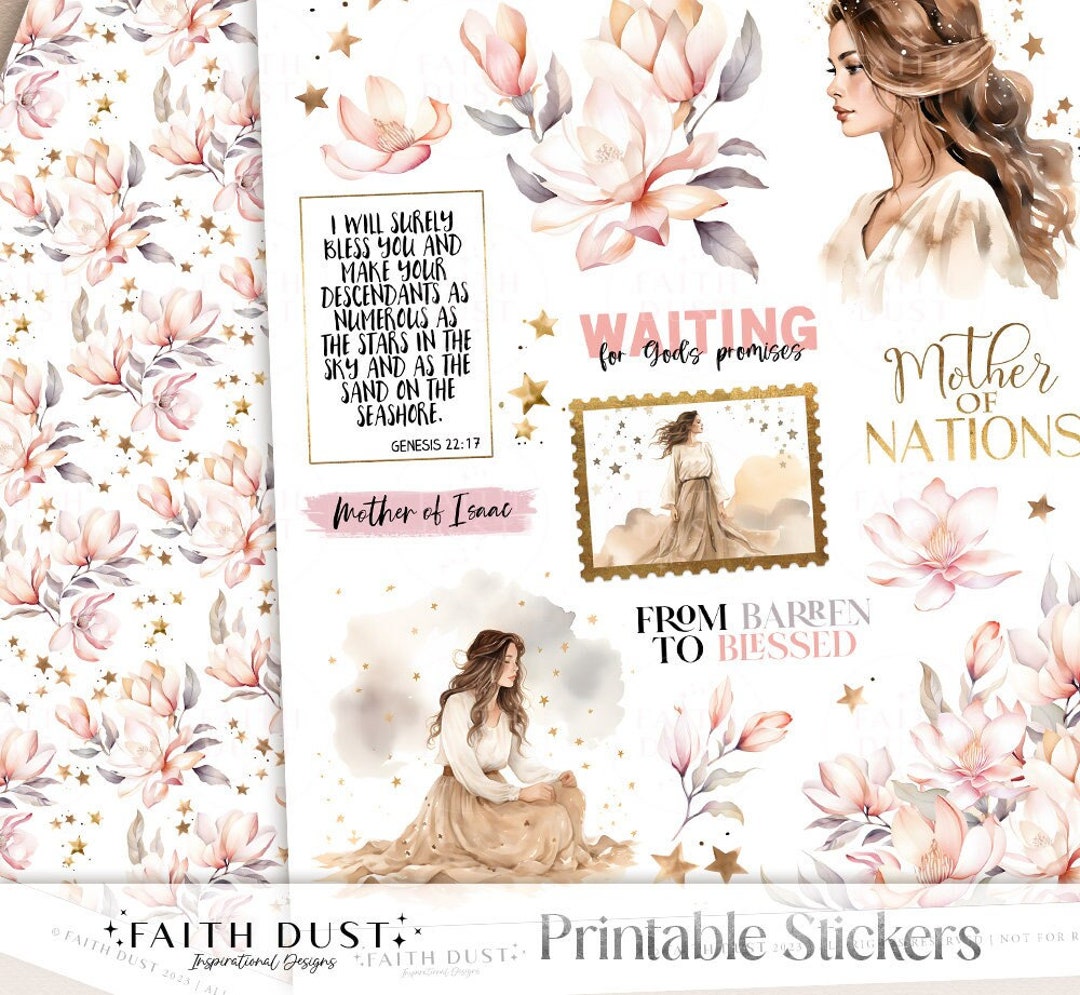 Sarah Bible Journaling Stickers: Women of the Bible, Printable (PDF ...
