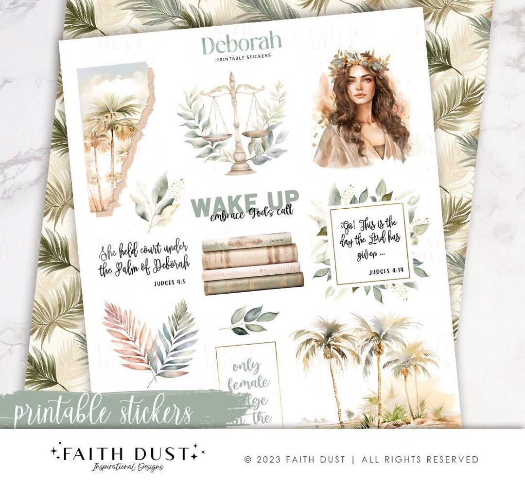 Deborah Printable Bible Journaling Stickers: Women of the Bible (PDF ...