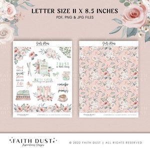 Christian Printable Stickers | Bible Journaling God's Plans Stickers ...