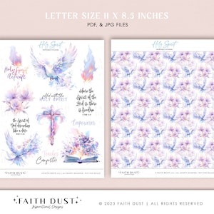 Holy Spirit Printable Stickers, Christian Stickers, Bible Journaling ...