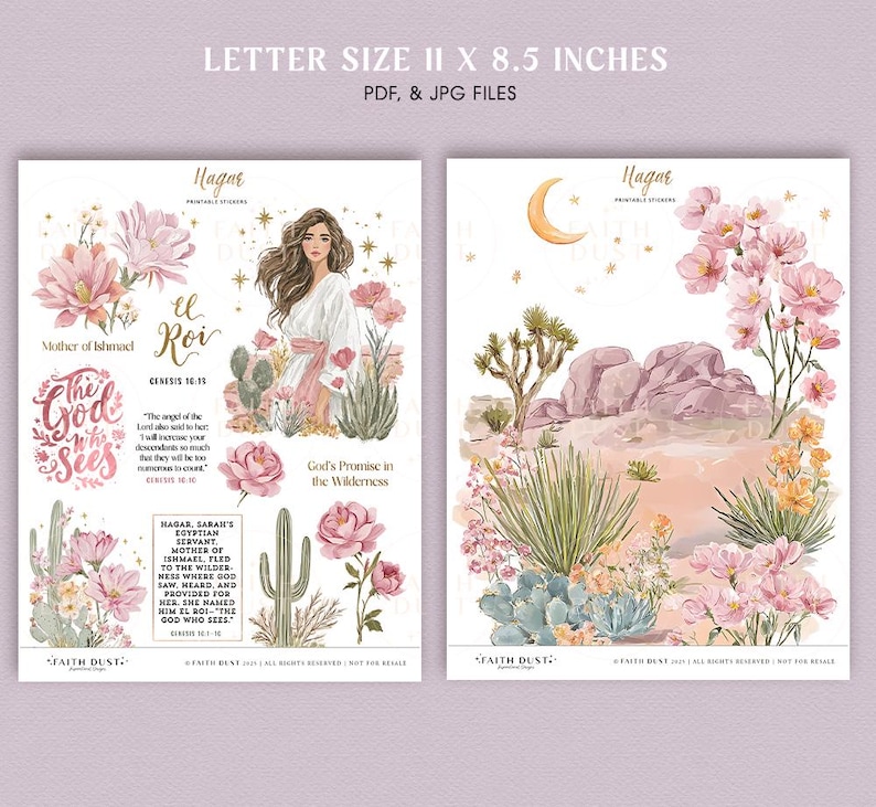 Hagar Printable Stickers, Women of the Bible, Faith, Bible Journaling ...