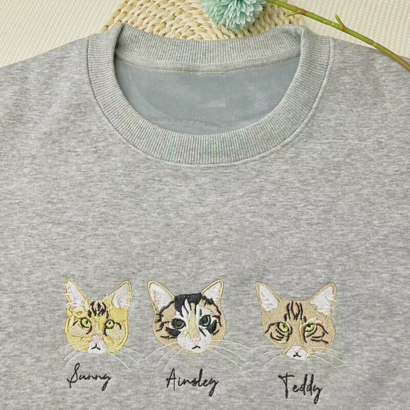 Embroidered Cats - Etsy