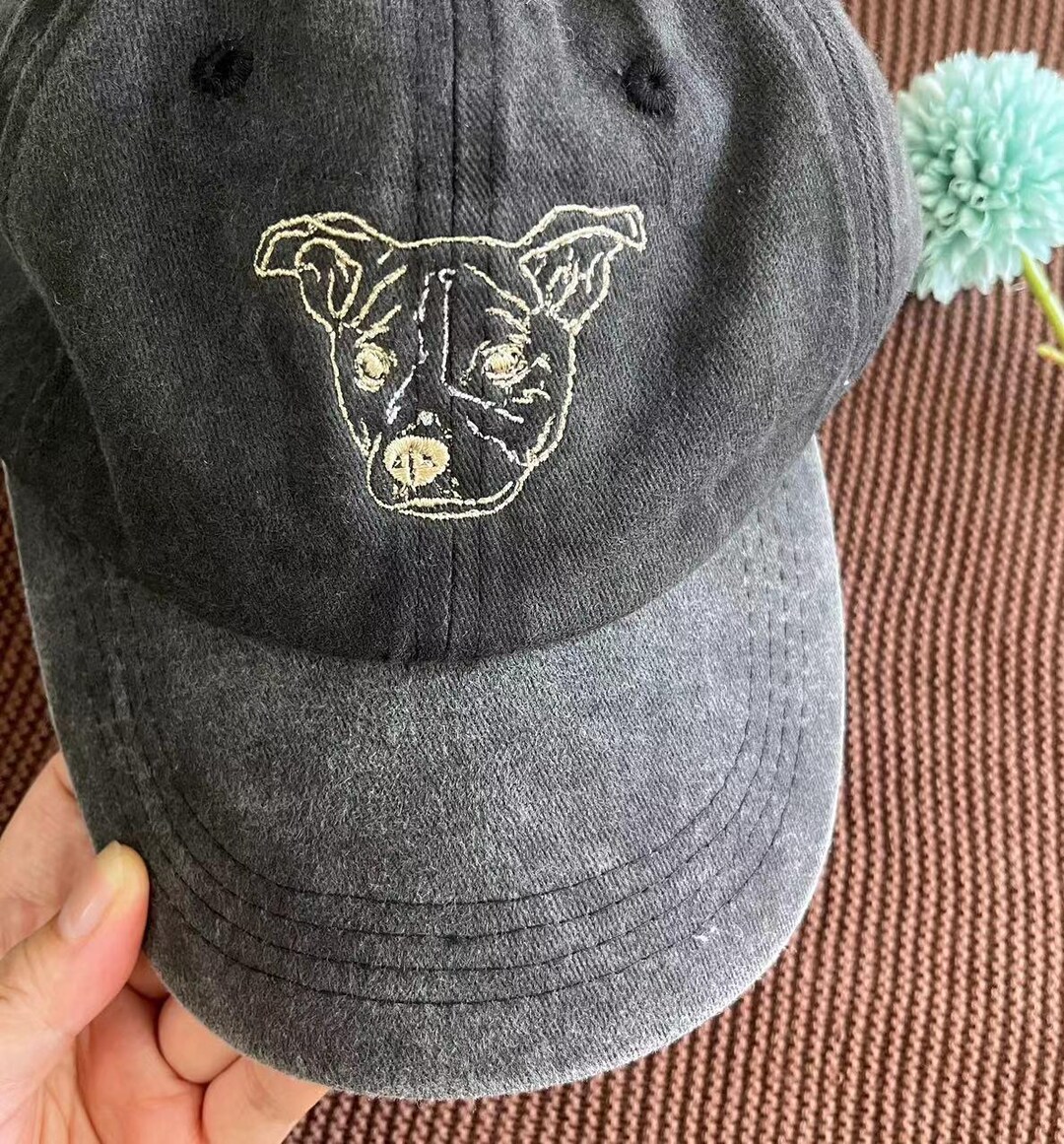 Custom Embroidered Cap With Pet Photo and Name,custom Embroidered Pet ...