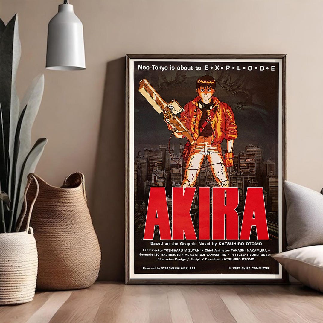 Retro Cyberpunk Anime Poster – 80s Style Dystopian Sci-fi Wall Art for ...