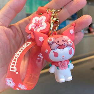 Kawaii Japanese Cartoon Sakura Keychains Kuro Keychain My - Etsy