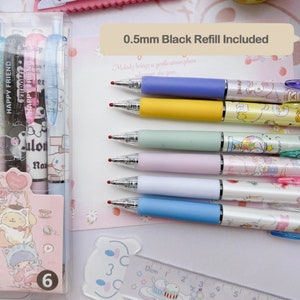 Cute Gel Pens Set Japanese Kawaii Gel Pen 6pcs Set Cartoon - Etsy