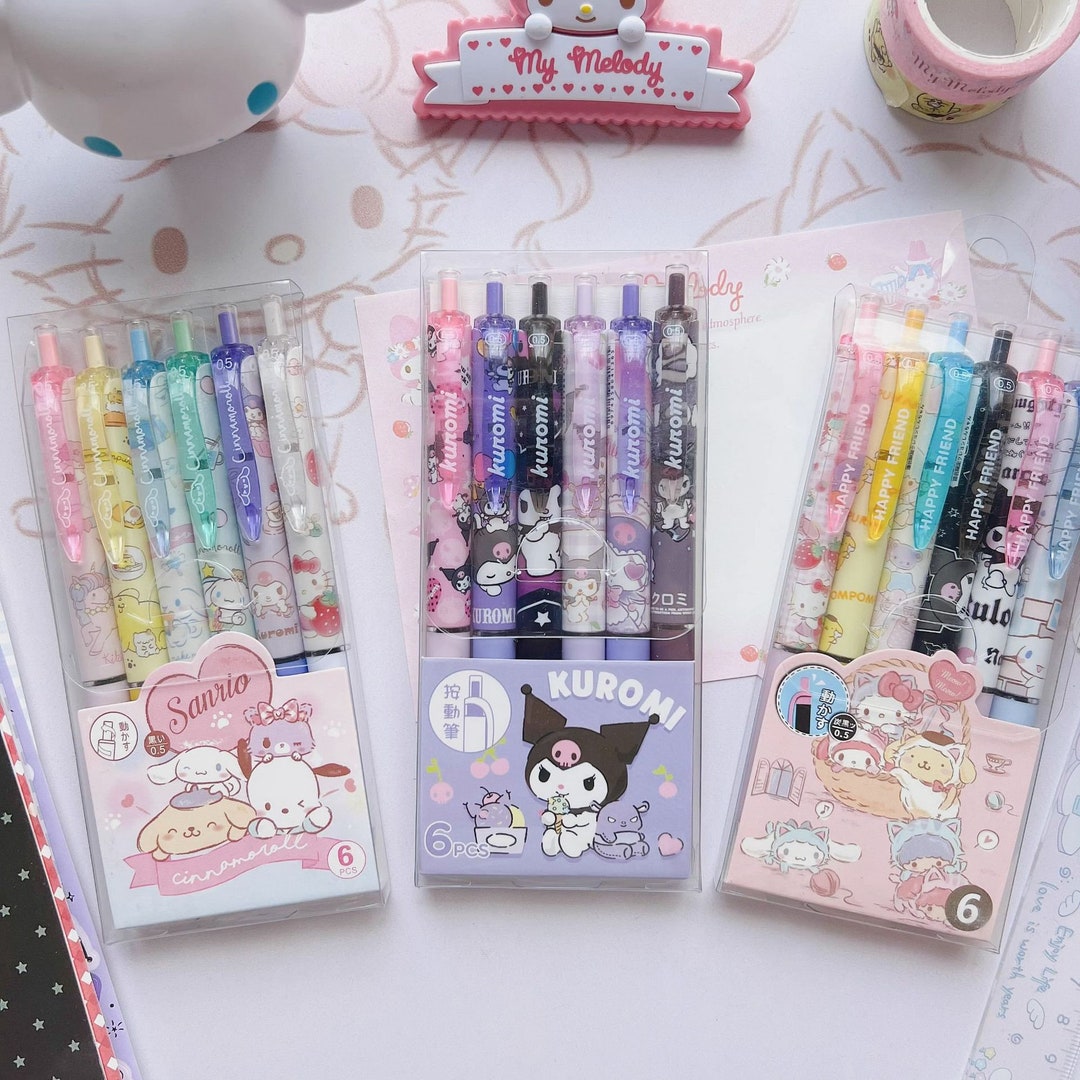 Cute Gel Pens Set Japanese Kawaii Gel Pen 6pcs Set Cartoon - Etsy