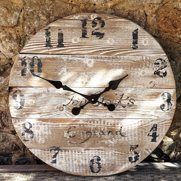 Reclaimed Wood Clock - Etsy UK