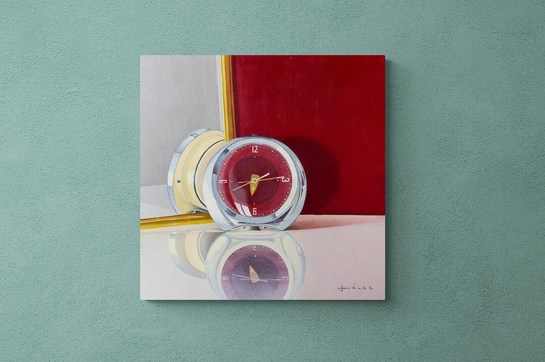 DRAFT Clock on Table Fine Art, Original Still Life Oil Painting ...