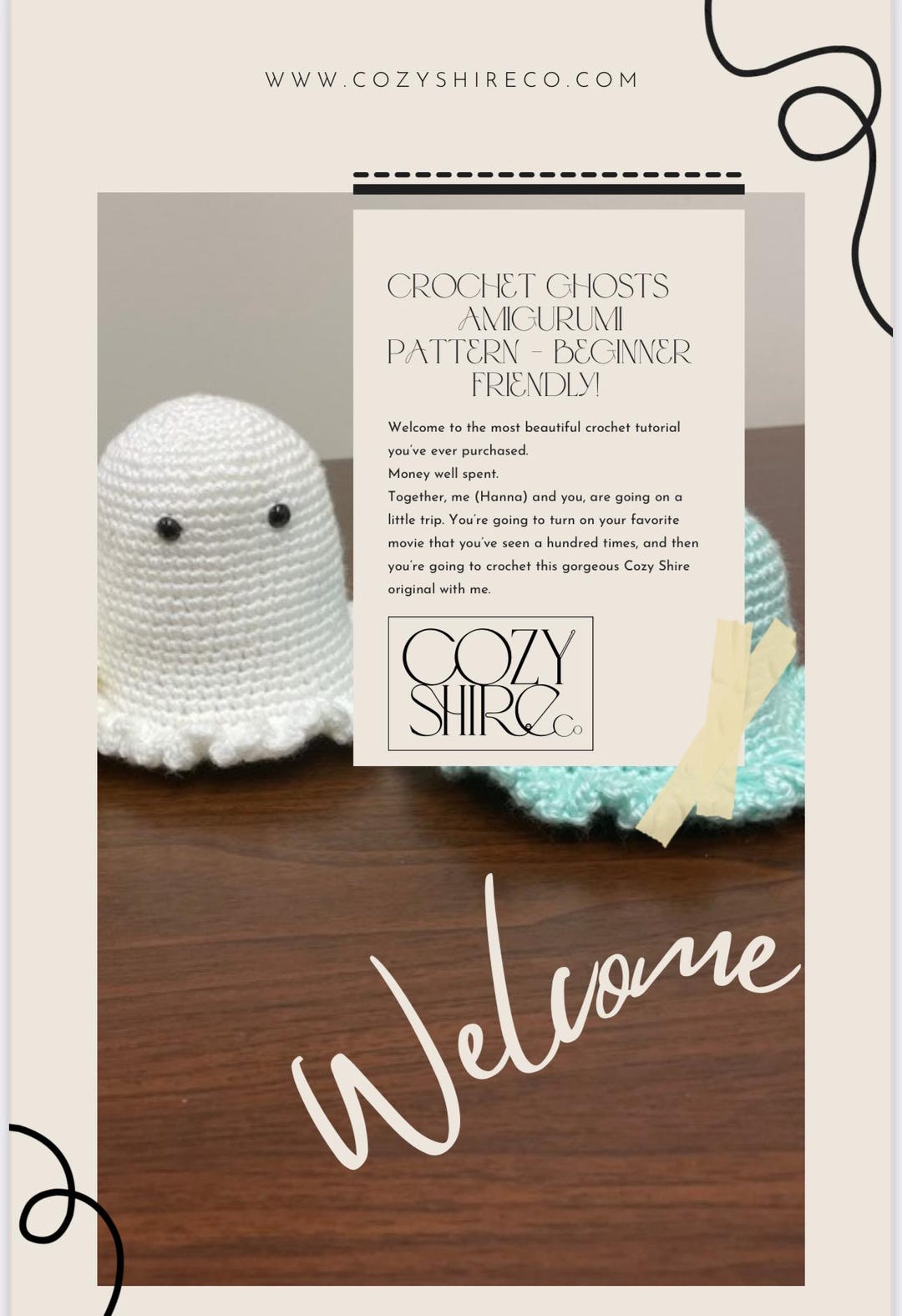 Beginner-friendly Crochet Ghost Pattern Cute Halloween Amigurumi Décor ...