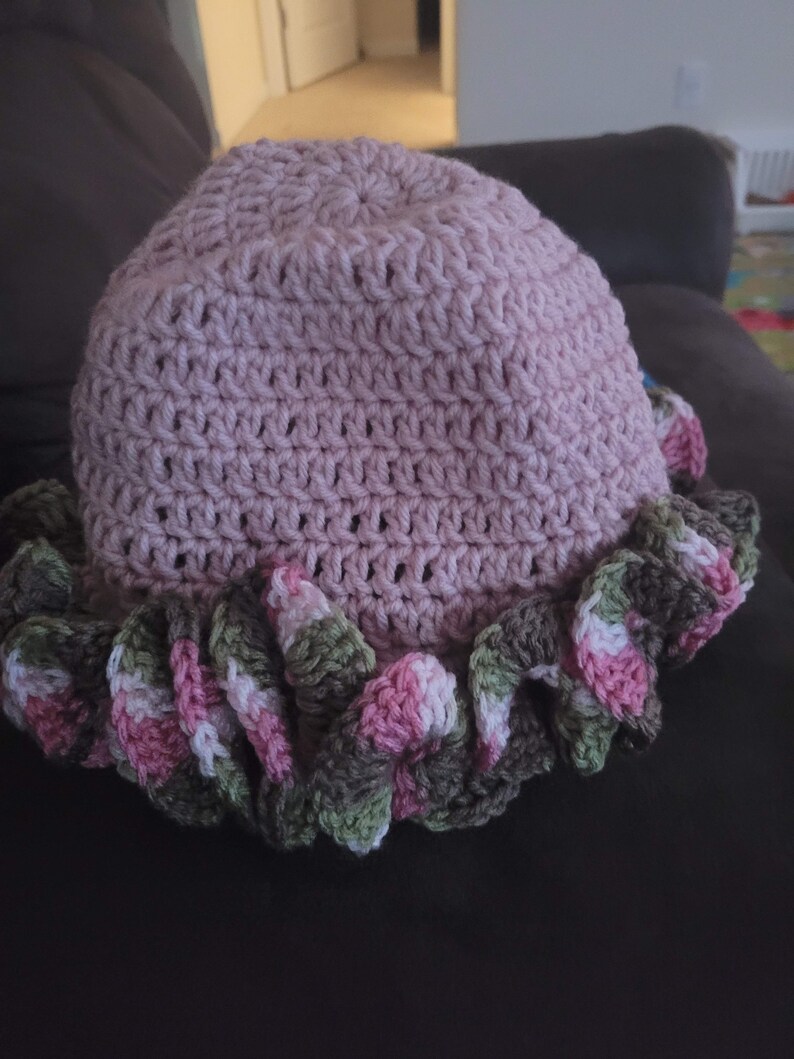 Crochet Ruffle Hat **pattern Only** - Etsy