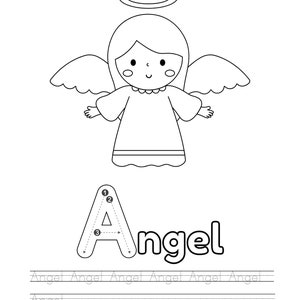 Christmas Themed Alphabet Printable Worksheet Handwriting - Etsy