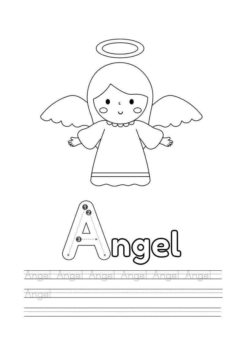 Christmas Themed Alphabet Printable Worksheet Handwriting Tracing and ...