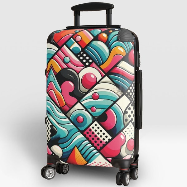Spinner Luggage Retro Suitcase With Wheel Carry-on Luggage Medium ...