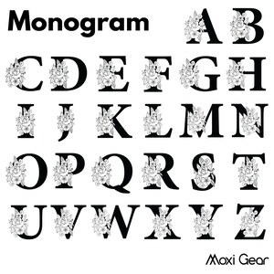 Custom Luggage With Monogram Green Suitcase Floral Letter Personalized ...