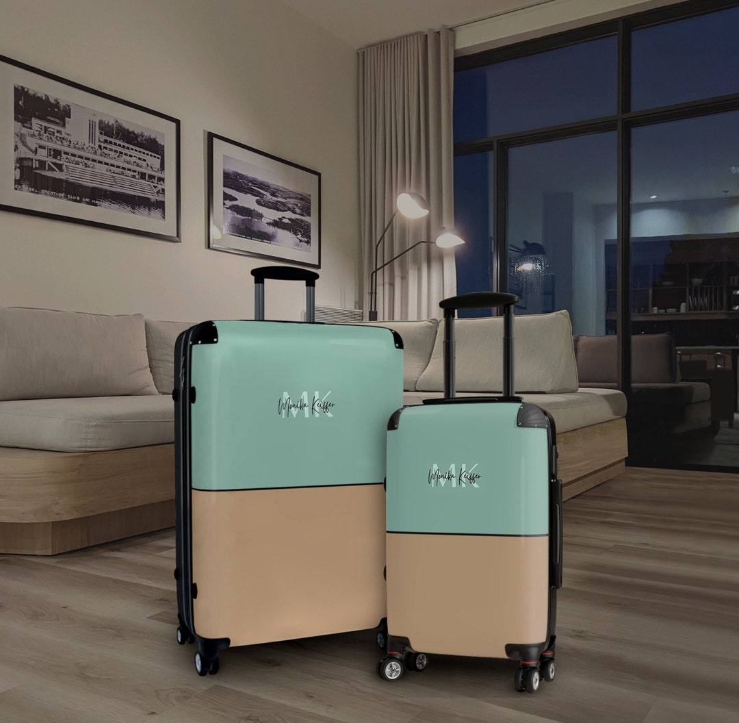 Monogrammed Hard Side Luggage With Wheels Personalized Name Custom ...