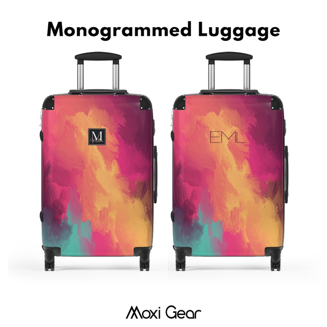 Personalized Luggage With Custom Monogram Hardside Travel Carry-on ...