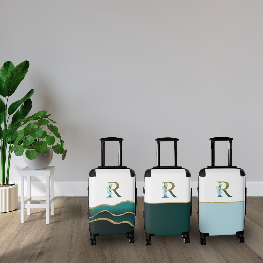Personalized Suitcase With Monogram Custom Luggage Spinner Wheel ...