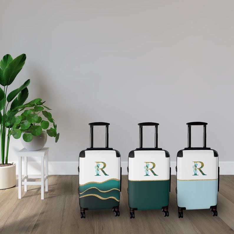 Personalized Suitcase With Monogram Custom Luggage Spinner Wheel ...