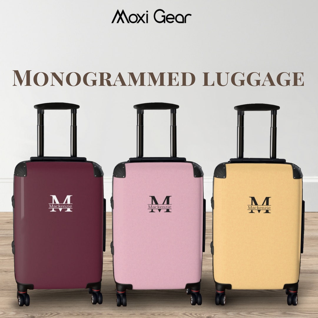 Monogram Luggage Custom Name Suitcase Personalized Luggage With ...