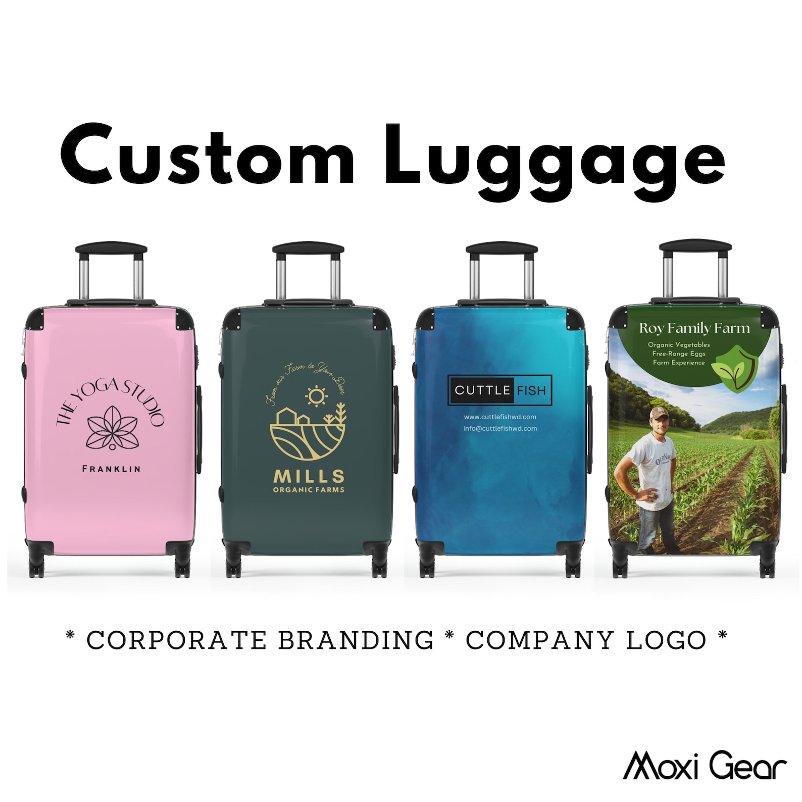 Company Branded Suitcase Custom Logo Suitcase Customized Luggage With ...