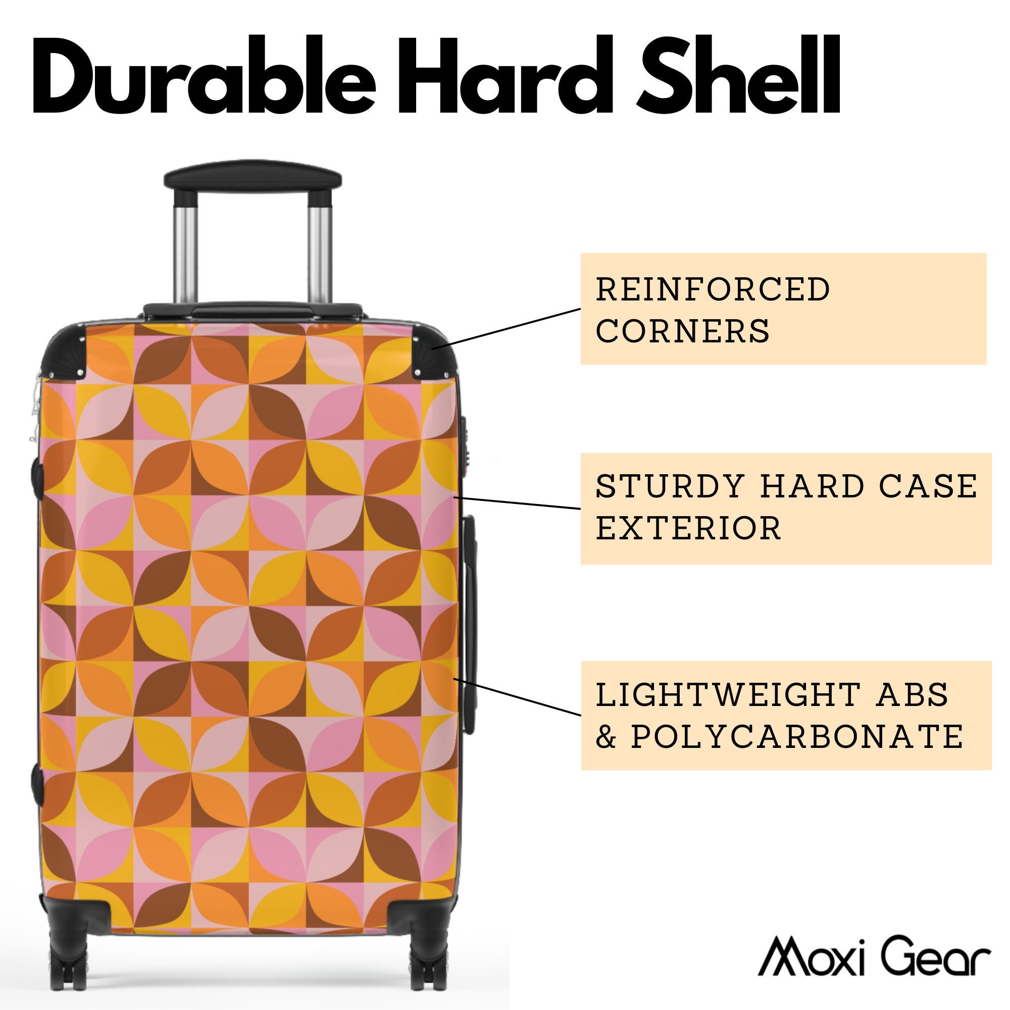 Colorful Luggage With Spinner Wheel Luggage for Women Retro Suitcase ...