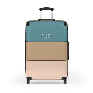 Custom Name Suitcase With Wheel Rolling Luggage for Couple Personalized ...