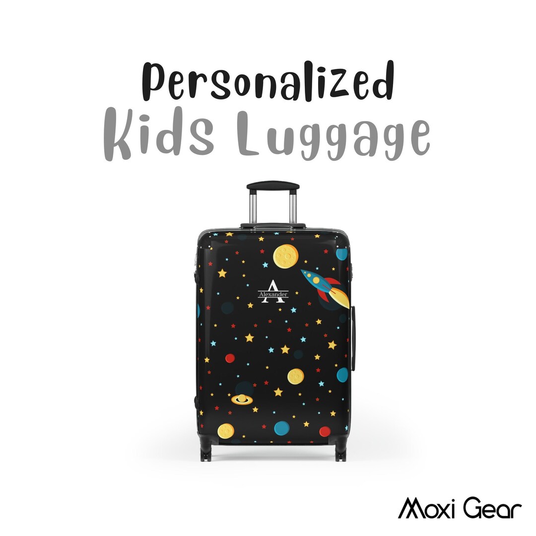 Personalized Luggage for Children Custom Kids Suitcase Monogram Outer ...