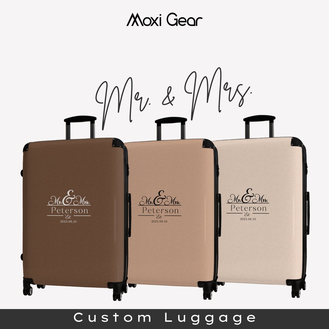 Custom Suitcase Personalized Wedding Gift for Traveler Luggage for ...