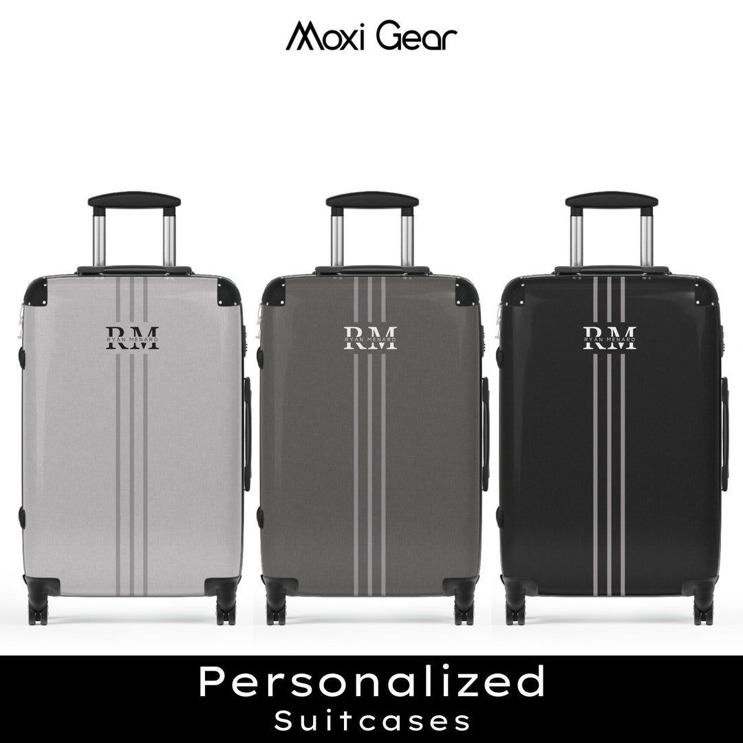 Personalized Luggage for Men Monogram Suitcase 22 Inch Carry on Spinner ...