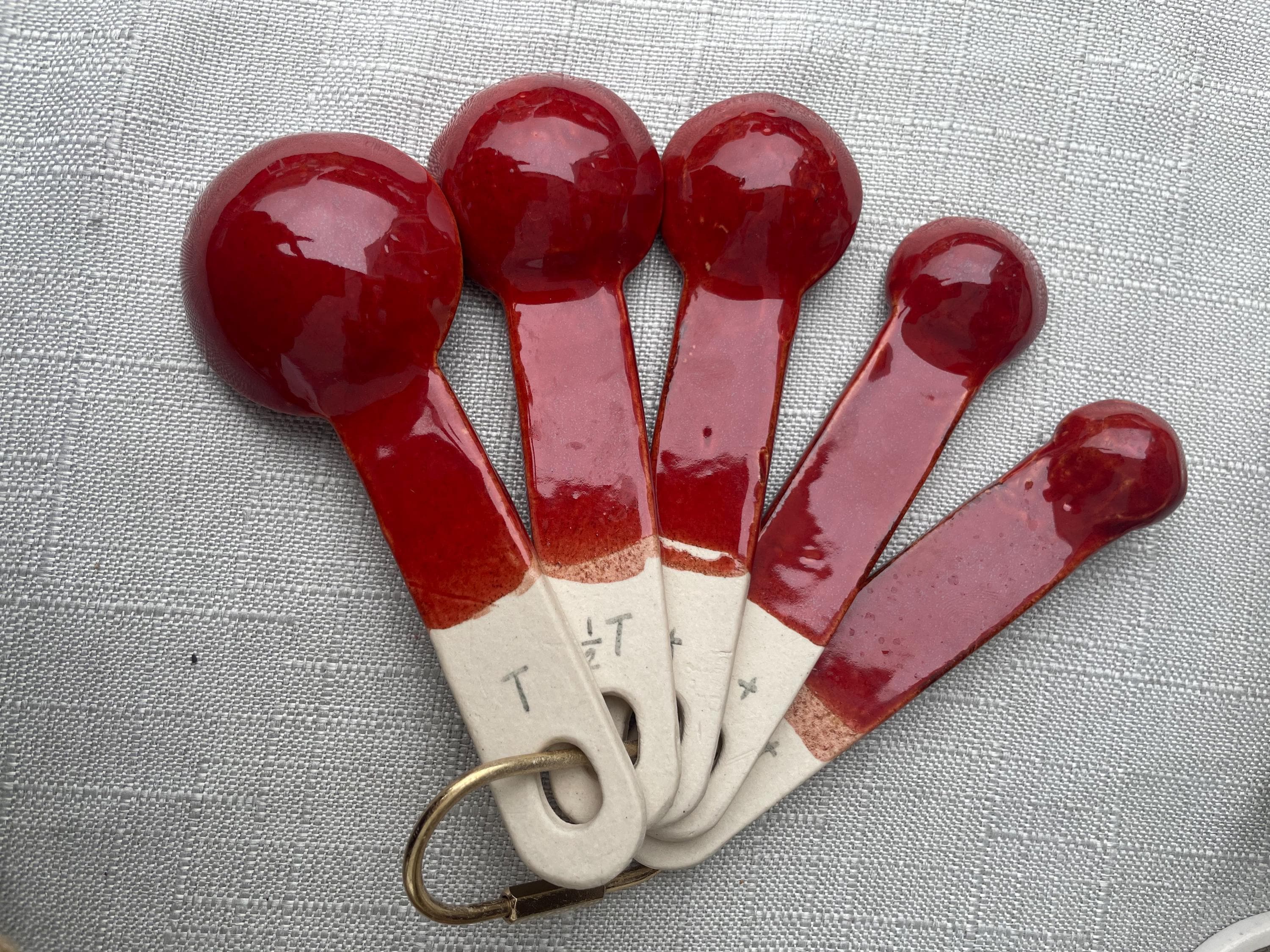 Handmade Ceramic Measuring Spoon Set - Etsy
