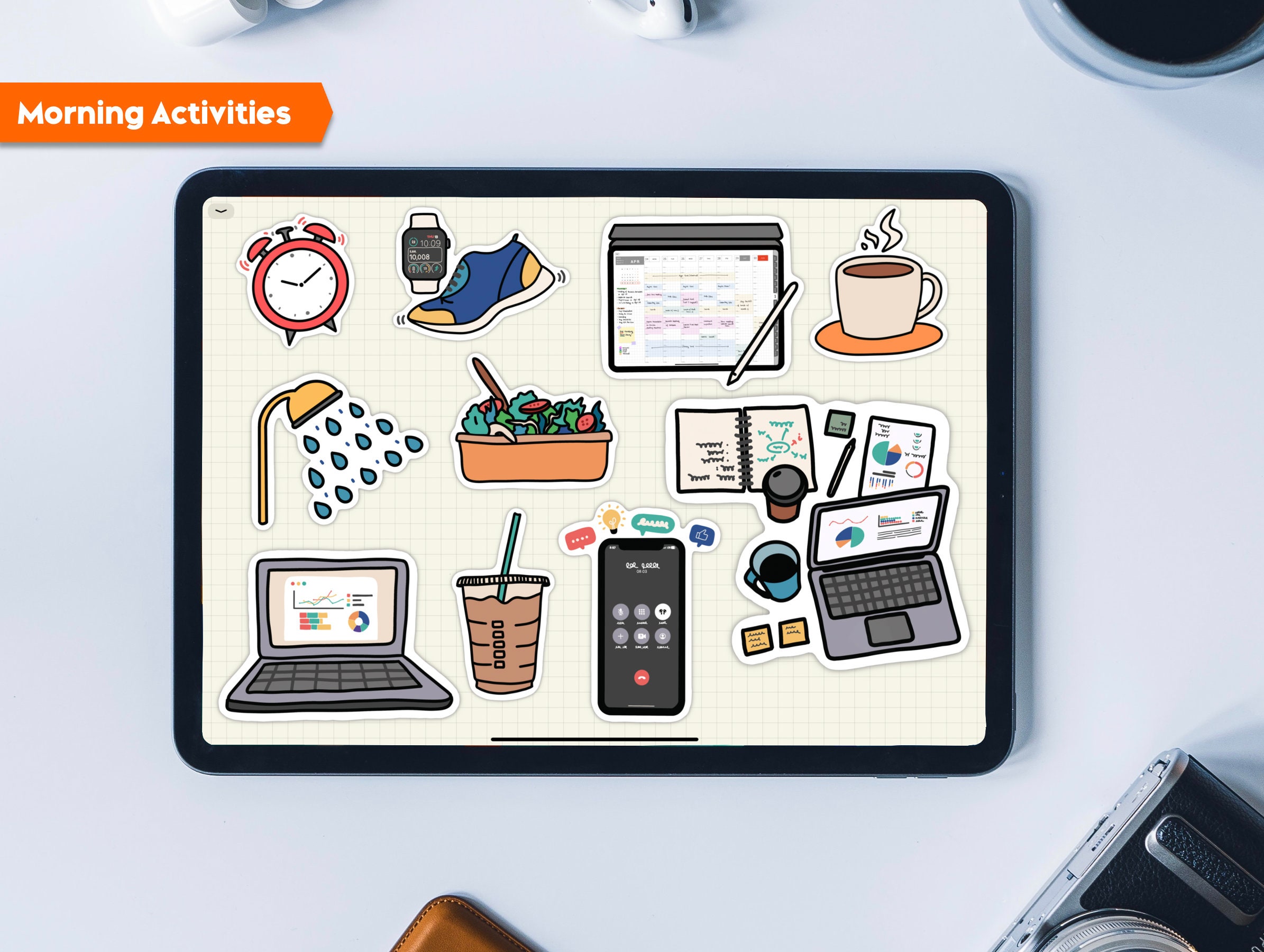 Digital Stickers Daily Activities Goodnotes Stickers, Notability ...